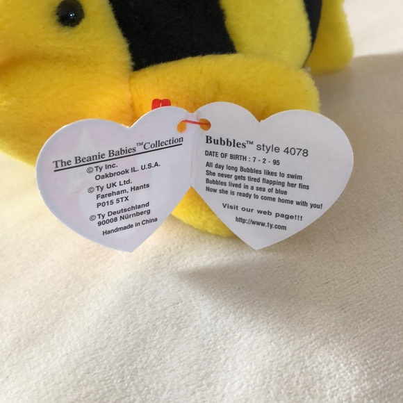 Ty | Toys | Bubbles The Fish Beanie Baby | Poshmark